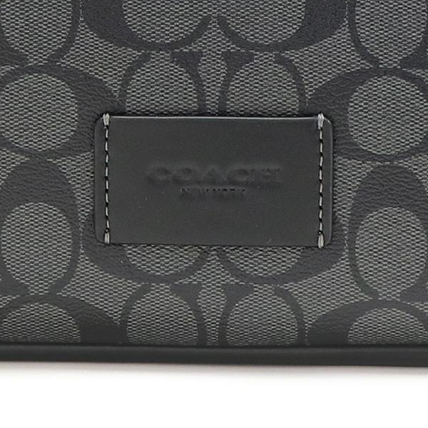 COACH コーチ ショルダーバッグ メンズ ディストリクト クロスボディ シグネチャー キャンバス チャコール×ブラック CH078 ...