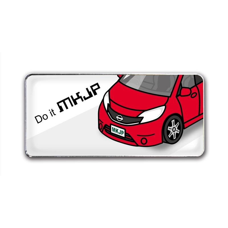 MKJP エンブレム 2個入り ニッサン ノート NOTE E12 ベース：ホワイト フロントアップ 車カラー：レッド ゆうメール送料無料 : ドレスアップパーツショップMKJP - 通販 ...