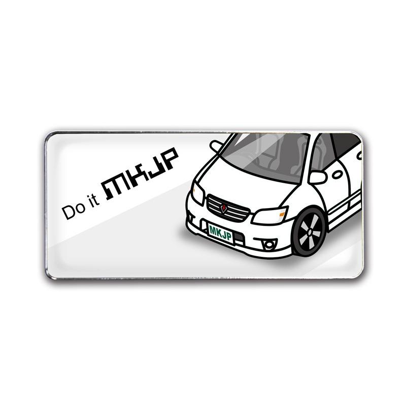 MKJP エンブレム 2個入り トヨタ アルテッツァ ALTEZZA SXE10 GXE10 JCE10 ベース：ホワイト フロントアップ 車 ...