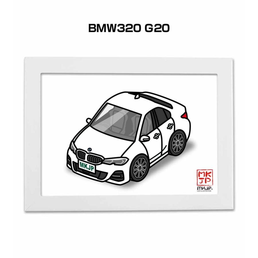 MKJP イラストA5 フレーム付き 外車 BMW320 G20 ゆうメール送料無料 : ドレスアップパーツショップMKJP - 通販 - Yahoo!ショッピング
