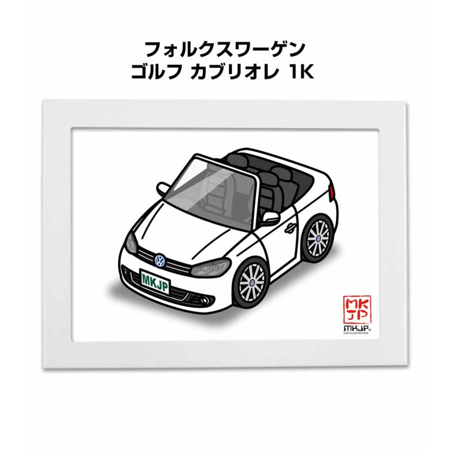 MKJP イラストA5 フレーム付き 外車 フォルクスワーゲン ゴルフ カブリオレ 1K ゆうメール送料無料 : ドレスアップパーツショップMKJP - 通販 - Yahoo!ショッピング
