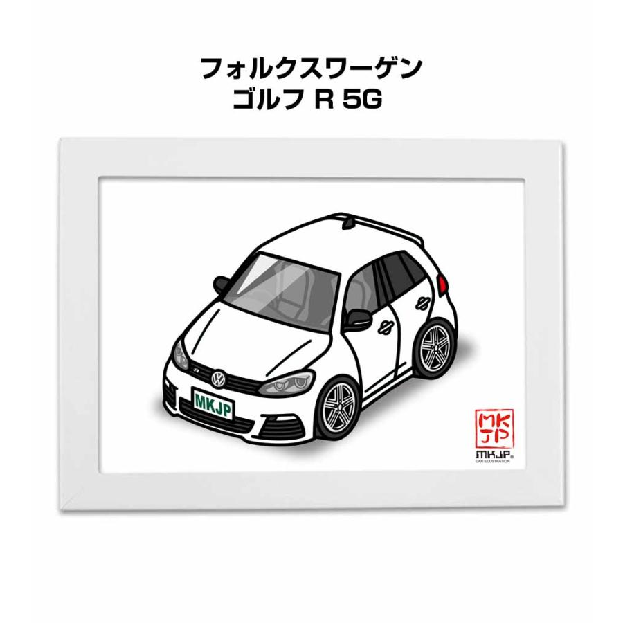 MKJP イラストA5 フレーム付き 外車 フォルクスワーゲン ゴルフ R 5G ゆうメール送料無料 : ドレスアップパーツショップMKJP - 通販 - Yahoo!ショッピング