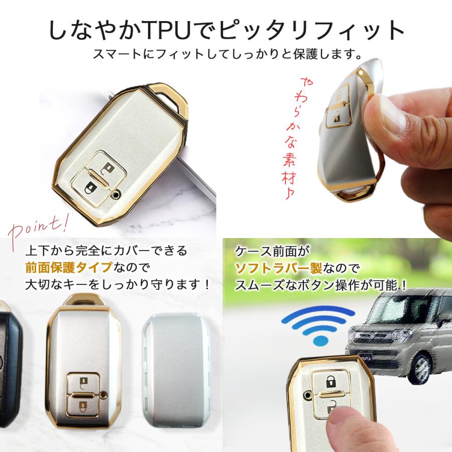 スズキ キーケース スペーシア キーカバー ハスラー ワゴンr アルト ジムニー ノマド ソリオ 2ボタン 鍵ケース : car-043 : MKMC - 通販 - Yahoo!ショッピング