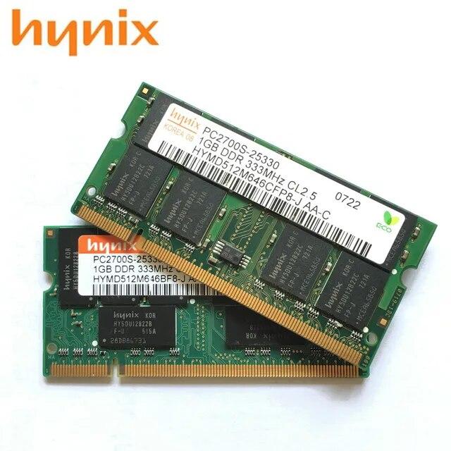 Hynix-接続されたノートブックPC,1GB DDR1 GB,333 MHz,PC2700,PC-2700Sピン,sodimm,333 ...