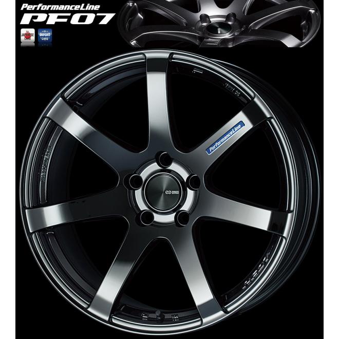 納期注意 業販品 直送品 ENKEI Performance Line PF07 18インチ 8J+45 5-100 75φ SBK ホイール 4本 [個人名での注文不可] : Tire ...