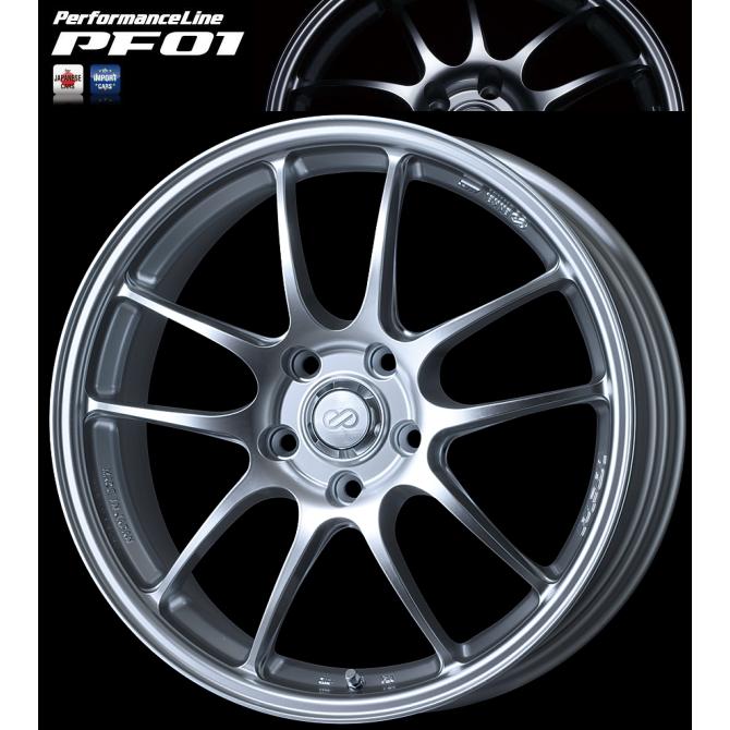 納期注意 業販品 直送品 ENKEI Performance Line PF01 18インチ 7.5J+45 5-100 75φ SS(シルバー) ホイール 4本 [個人名での注文不可 ...