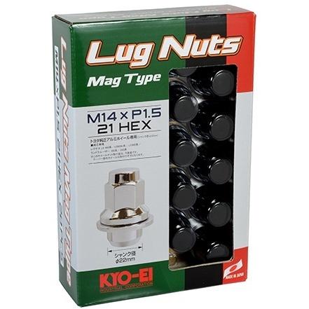 送料無料 KYO-EI [純正ナットタイプ] [M14 x P1.5 21HEX] [ブラック] [袋タイプ] [24個] [平座] [ストレートナット] [トヨタ/レクサス] : Tire ...