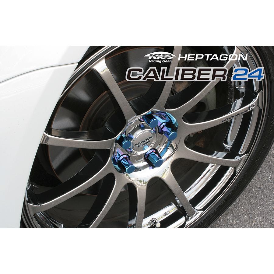 送料無料 新品 KYO-EI (品番:HPC-03) HEPTAGON CALIBER 24 チタンコーティングブルー 20個(1台分) M12 P1.25 19/21HEX (7角 ロック ...