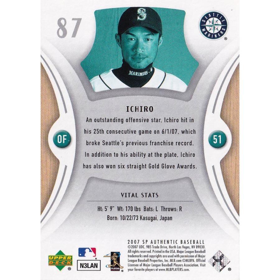 MLB イチロー シアトル・マリナーズ トレーディングカード/スポーツカード 2007 SP #87 Upper Deck : プロ野球メジャーリーグショップ - 通販 - Yahoo!ショッピング