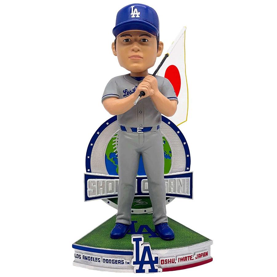 MLB 大谷翔平 ドジャース フィギュア 【424個限定】Away Jersey Japanese National Flag Bobblehead ボブルヘッド FOCO : プロ野球 ...