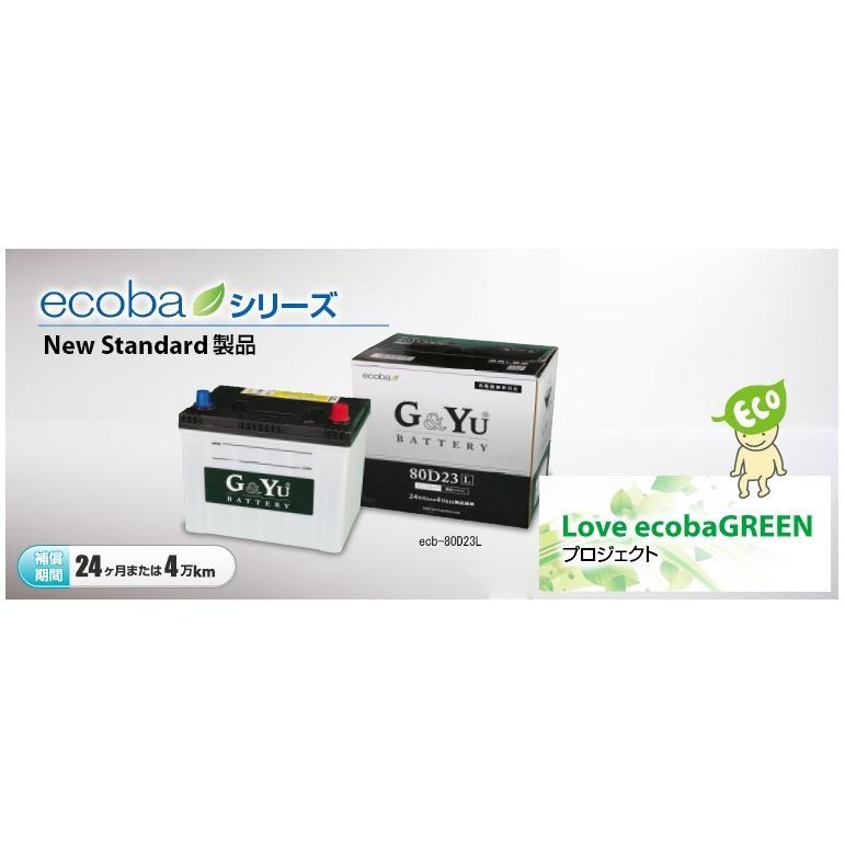 G＆Yuバッテリー G&Yu バッテリー ECB-80D23R ecobaシリーズ 充電制御車対応 ジーアンドユー Battery エコバ カーバッテリー (ECB80D23R) : はっとぱ ...
