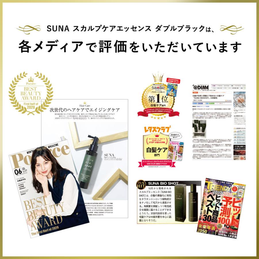 RIORES ヘッドスパ リバイヴ & SUNA Bioshot ダブルブラック セット 頭皮 エステ ブラシ ケア スカルプ 防水 美容 ...