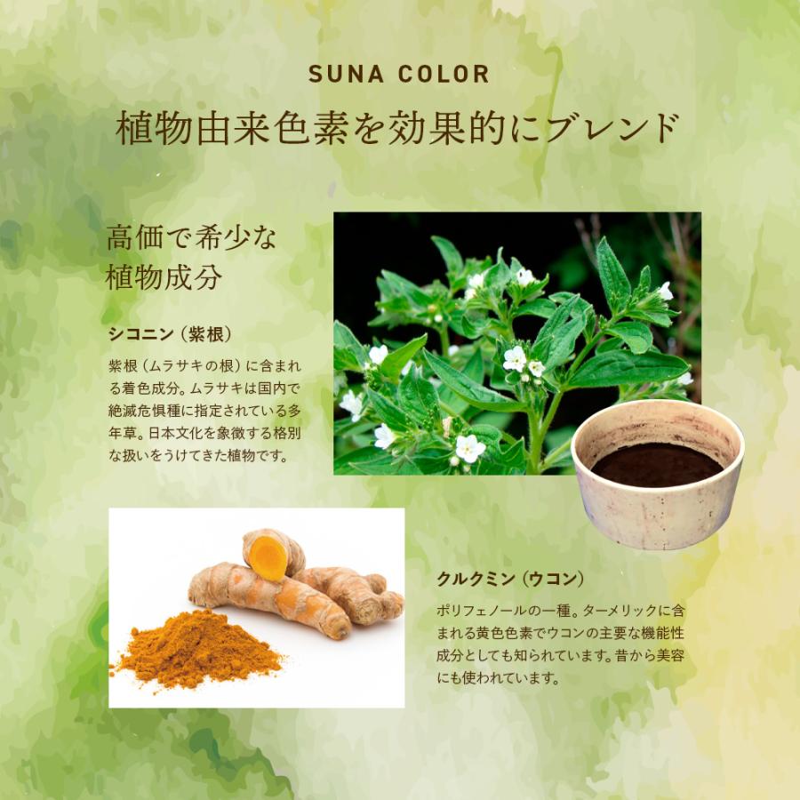 SUNA COLOR 式部染めヘアマスカラ スーナ カラー 高級植物色素 シコニン 低刺激 白髪染め 部分染め 白髪隠し 白髪ケア 白髪対策 ...