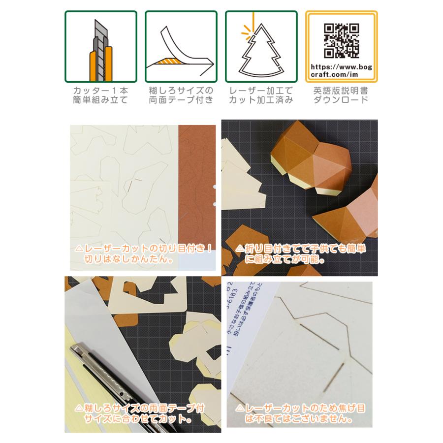 bog craft 組み立てるインテリア 工作 飾り ペーパークラフト KAKUKAU カクカク TINY オニオオハシ : モビマックス ...