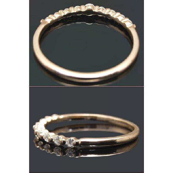 ダイヤモンド リング エタニティリング VSクラス G-Hカラー ダイヤモンド 9ストーン リング 0.14ct センター石のみH＆Cダイヤ K18 3種 ラッピング無料 送料無料 : 00 ...