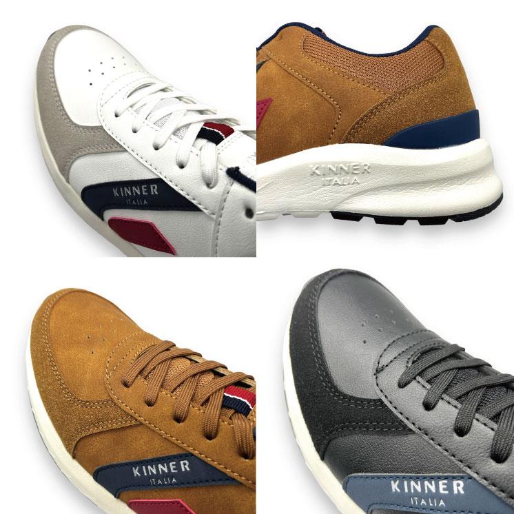 KINNER 軽量 スニーカー メンズ キナー KCL-1012 ライフスタイル イタリア ブランド 通勤 通学 お出かけ 旅行 タウンユース ...