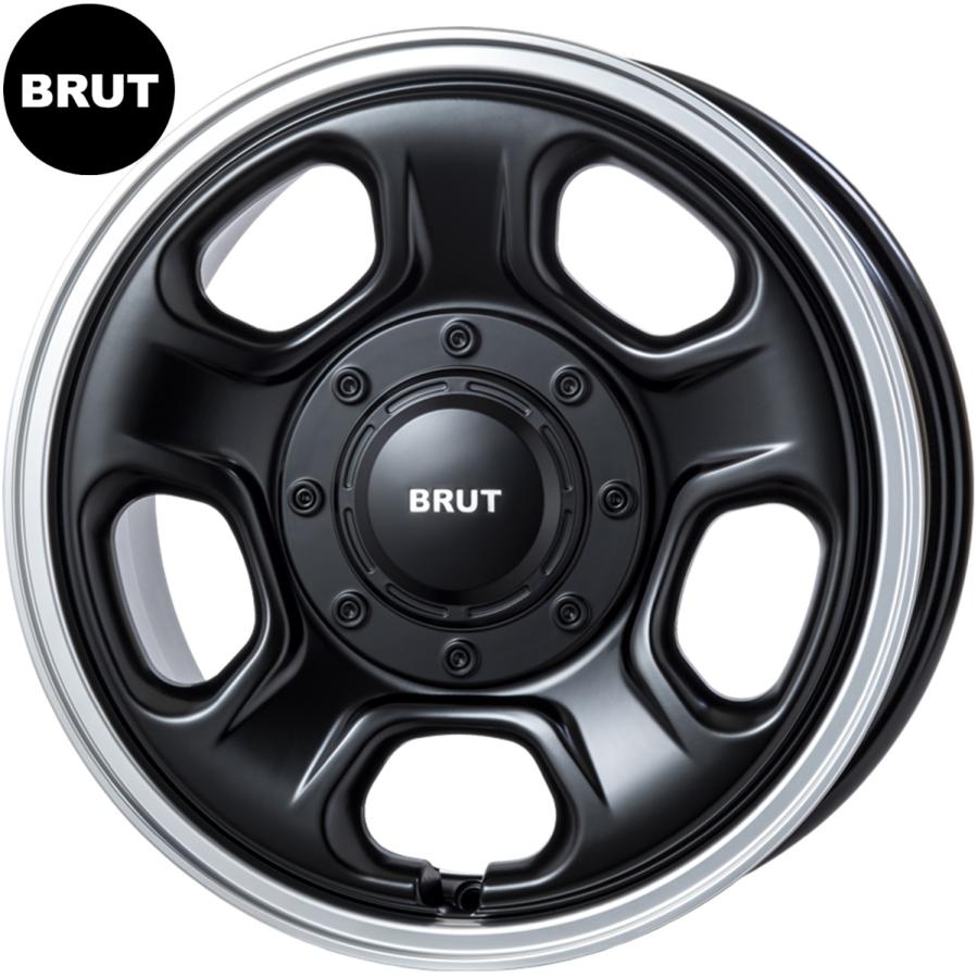 トライスターインターナショナル BRUT【ブルート】BR-33 16x6.5 +30 10H/100・114.3 マシンリップブラック（MLIB）x4本 ※デリカD5等 : MB Car ...