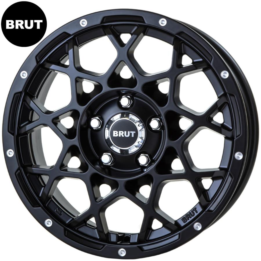 トライスターインターナショナル BRUT【ブルート】BR-55 16x6.5 +35 5H/110 ミルドサティンブラック（MSB）x4本 ※JEEP レネゲード/コンパス純正ボルト対応 ...
