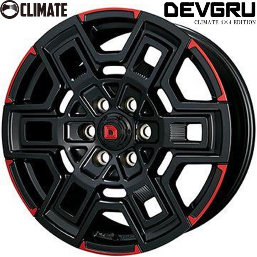 クライメイト【CLIMATE】DEVGRU（デヴグル） 16x6.5 +38 6H/139.7 レッドライン（RL）x4本 : MB Car-Parts - 通販 - Yahoo!ショッピング