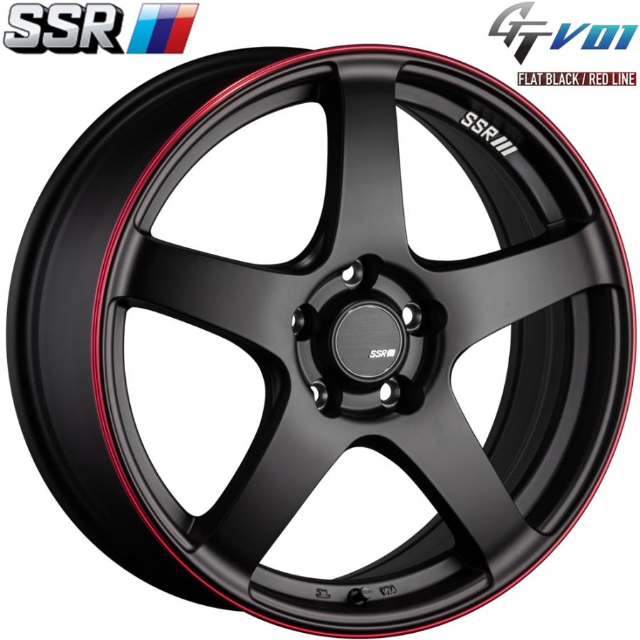 SSR GTV01【ジーティーブイゼロワン】17x7.0 ＋50 5H/114.3 フラットブラックレッドライン（FB/RED）x4本 : MB Car-Parts - 通販 - Yahoo ...