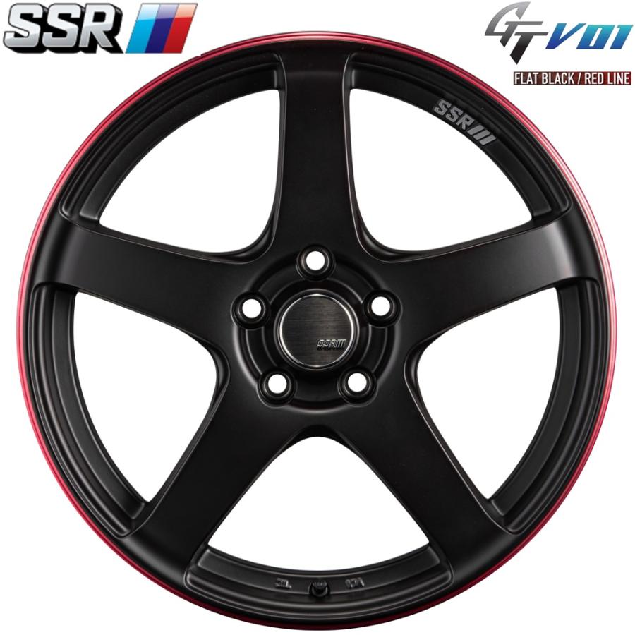 SSR GTV01【ジーティーブイゼロワン】17x7.0 ＋42 4H/100 フラットブラックレッドライン（FB/RED）x4本 : MB Car-Parts - 通販 - Yahoo!ショッピング