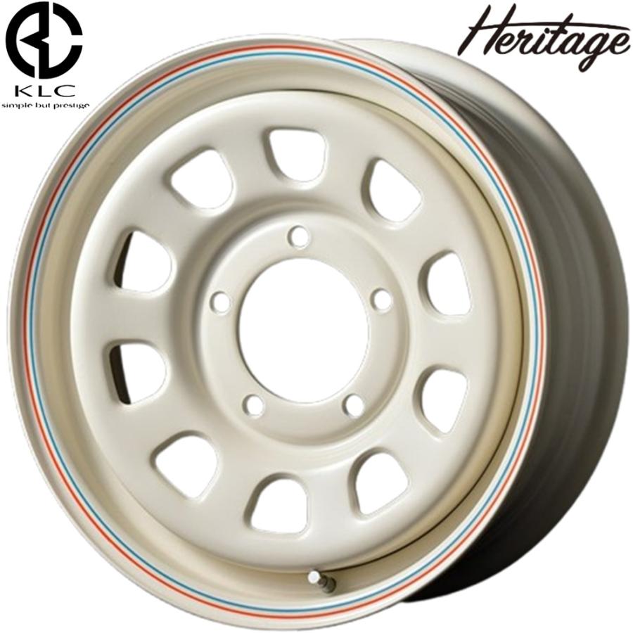 KLC KLC【ケーエルシー】DAYTONA'S VANILLA（デイトナバニラ） 16x5.5 +20 5H/139.7 バニラホワイト（WH）x4本 ※スチール製 : MB Car ...