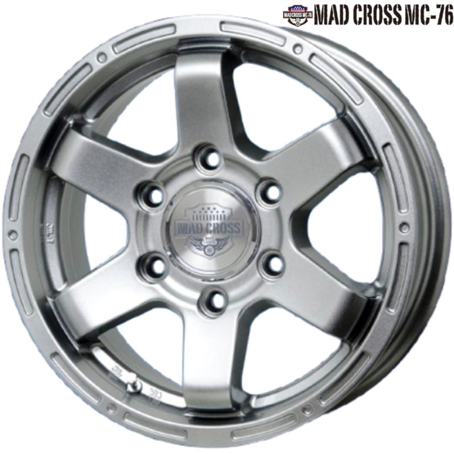 HOT STUFF ホットスタッフ マッドクロス（MAD CROSS）MC-76 15x6.0 +33 6H/139.7ダークシルバー（DS ...