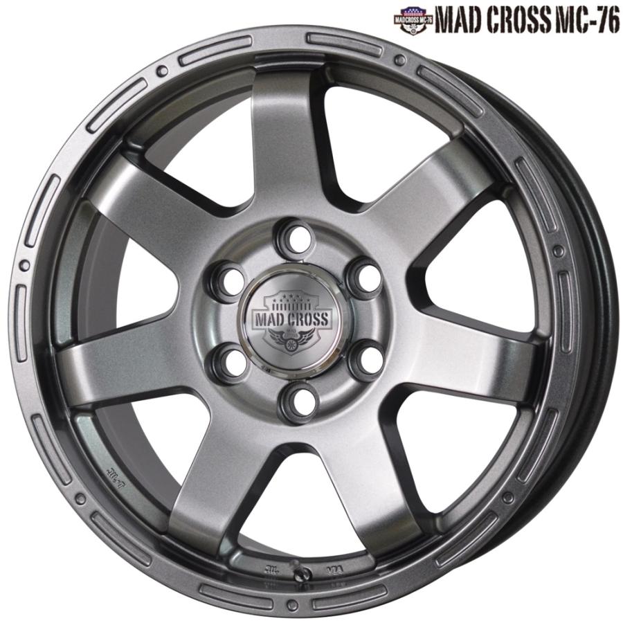 HOT STUFF（ホットスタッフ） マッドクロス（MAD CROSS）MC-76 18x8.0 +52 6H/139.7ダークシルバー（DS ...