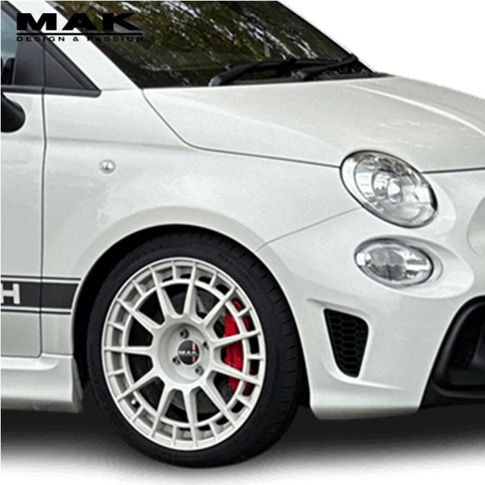 【MAK】ENTITY（マック エンティティー）17x7.0 +35 4H/98 グロスホワイト（GW）x4本 ハブ58.1 (専用) ABARTH 500/500e/595/695 ...