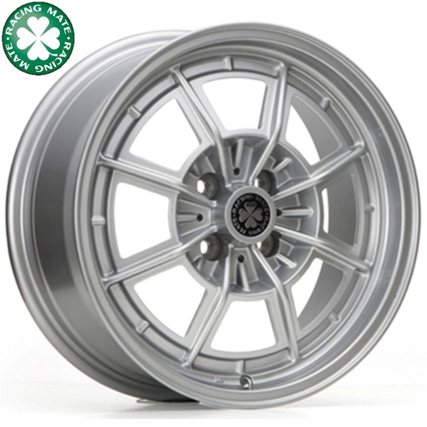 ロードスター Racingmate【レーシングメイト】Retro-Line T04 16x7.0 ＋45 4H/100 シルバー x4本セット ...