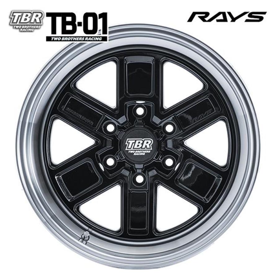 RAYS ★数量限定★RAYS【TWO BROTHERS RACING】TBR TB-01 18x9.0 ＋25 6H/139.7 ブラック/リムDC（B9Z）x4本セット ※ヨコハマ ...