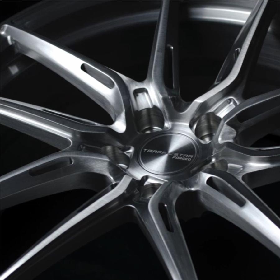HOT STUFF HOTSTUFF【トラフィックスター】TFS-02 19x8.0 ＋35 5H/114.3 ブラッシュド（BRS）x4本 ※6/※7/※8 : MB Car-Parts ...