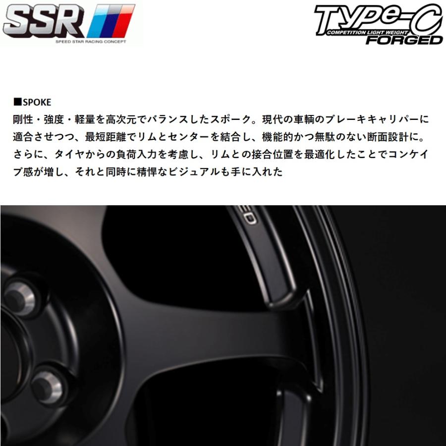 SSR TYPE-C FORGED【タイプC フォージド】18x9.5 ＋45 5H/100 スプリントブラック（SB）x2本 : MB ...
