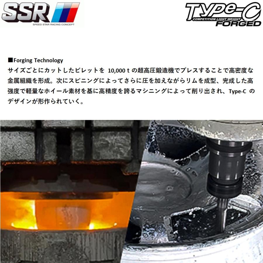 SSR TYPE-C FORGED【タイプC フォージド】18x9.5 ＋45 5H/100 スプリントブラック（SB）x2本 : MB ...