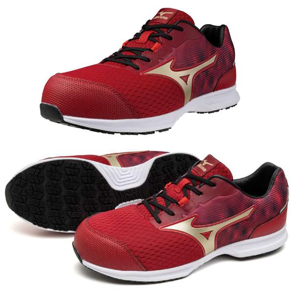 MIZUNO ミズノ F1GA2502 安全靴 プロテクティブスニーカー ＃62レッドXゴールド LL 11L オールマイティ 超軽量 ローカット 作業靴 スニーカー 新商品 : 安全靴・空調 ...