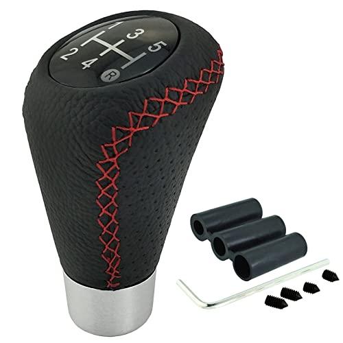 Lunsom PU ギアシフトノブ5速シフトノブゼネラルオートマニュアルカー (赤ステッチ) : s-0719146786876-20221031 : mochi store - 通販 ...