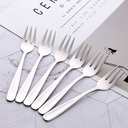 Buyit デザートフォーク ケーキフォーク 6本セット 質感良い 18-10ステンレス鋼製 鏡面仕上げ 食洗器対応 全長13.6cm シルバー … : s-7072124816433 ...