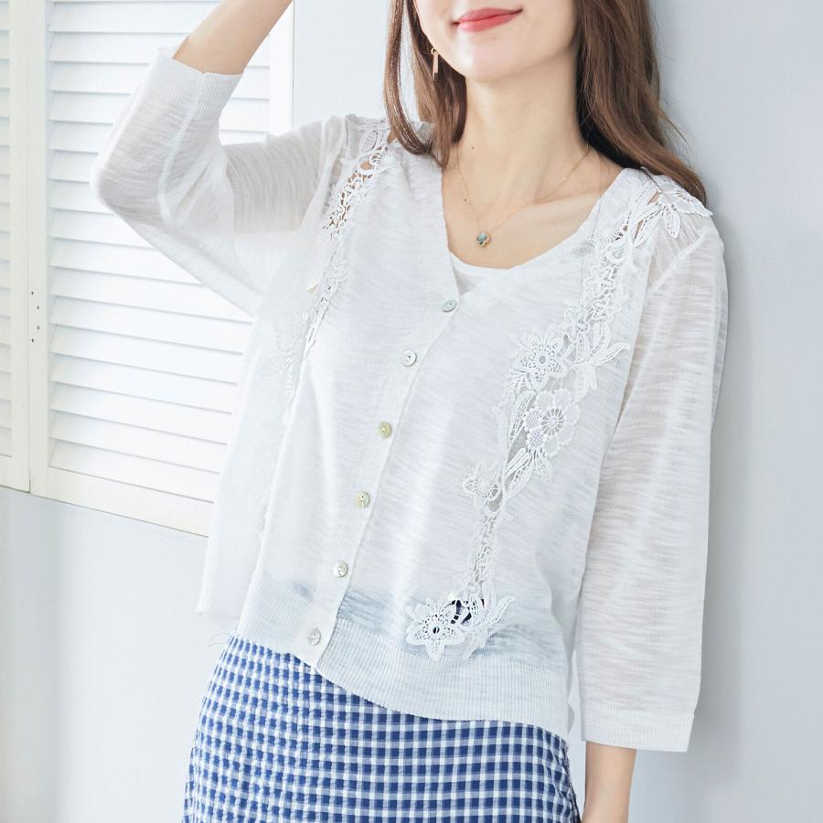 カーディガン レディース 夏 母の日 服 ギフト 春 華やか 花刺繍 カーディガン レディース 夏 母の日 服 ギフト 春 華やか 花刺繍