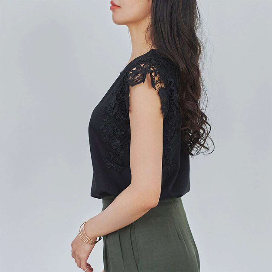 tシャツ レディース 綿 おしゃれ 細見え 40代 コットン 100% 一枚で決まる 半袖 無地 トップス 50代 レース 夏 ゆったり 上品 ...