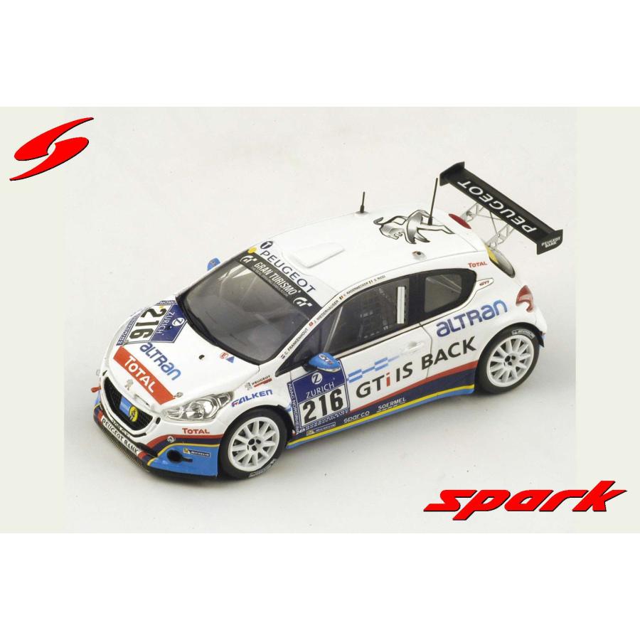 スパークモデル Spark 1/43 (SG106) Peugeot 208 GTi #216 Winner Class SP2T 24H ...
