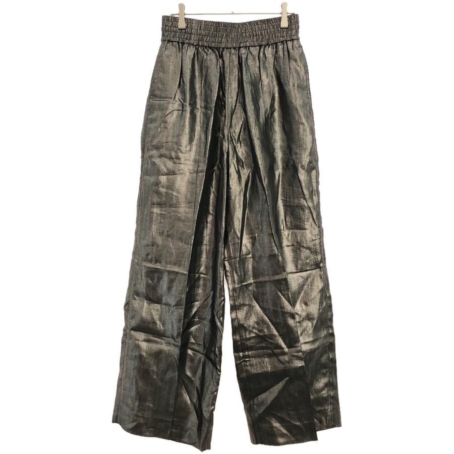 MASU エムエーエスユー 22SS METALLIC EASY PANTS メタリックリネンイージーパンツ MSSS-PT1122 シルバー 46 IT8EAX3K4PR6 ...
