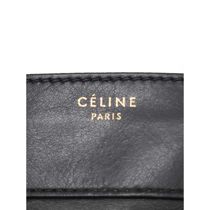 CELINE セリーヌ ラゲージ ミニ レザートートバッグ ブラック F CELINE セリーヌ ラゲージ ミニ レザートートバッグ ブラック F