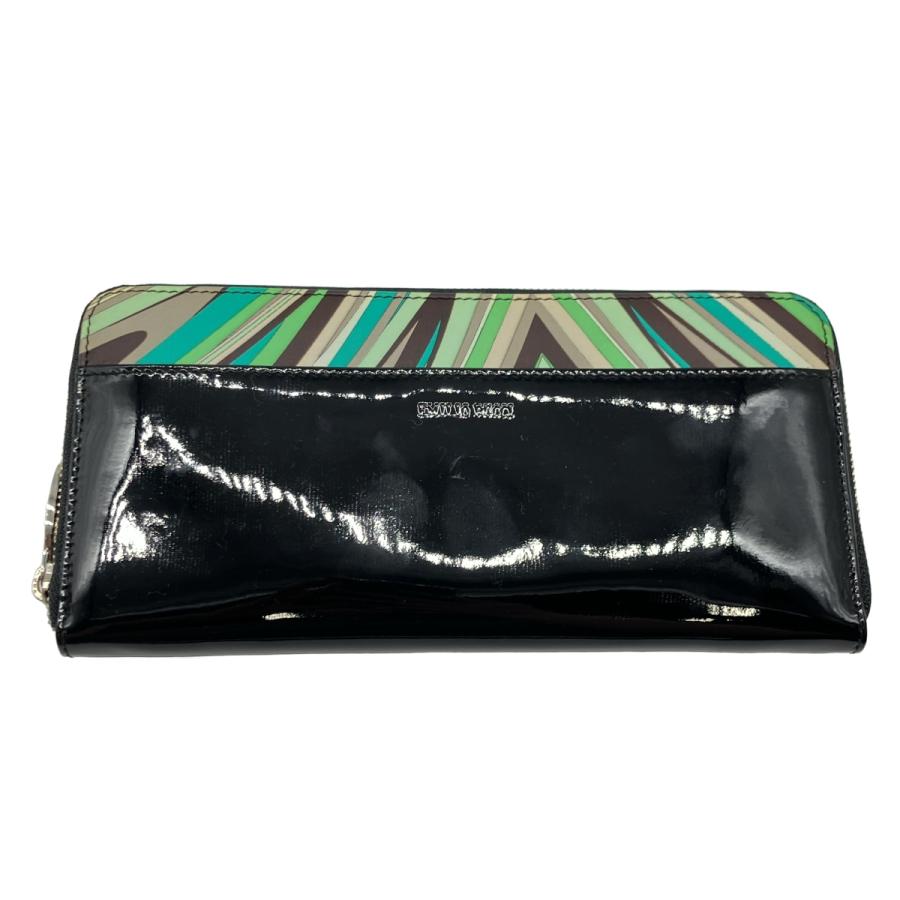 EMILIO PUCCI エミリオプッチ ラウンドジップエナメルロングウォレット ブラック グリーン系 ITFADMUM6GZ6 : MODESCAPE Yahoo!ショップ - 通販 ...