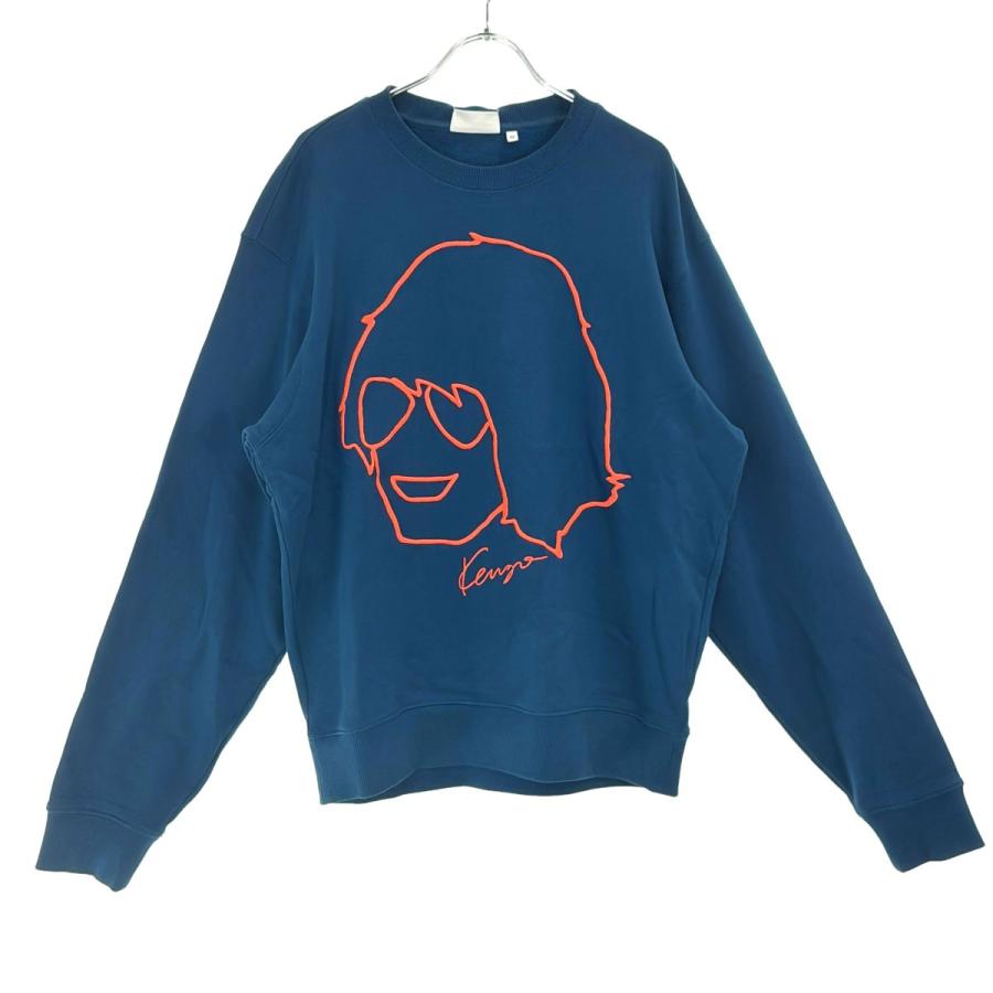 KENZO ケンゾー 21AW Tribute フェイスエンブロイダリースウェットトレーナー FB65SW0074ML ブルー M ITGLXFIKCAXK : MODESCAPE Yahoo ...