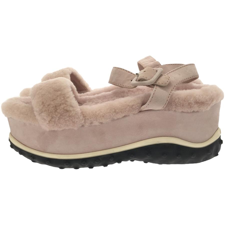 miu ミュウミュウ プラットフォームレザーボアサンダル 08830 miu ミュウミュウ プラットフォームレザーボアサンダル 08830