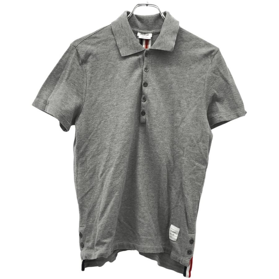 THOM BROWNE トム ブラウン バックトリコロールライン ショートスリーブポロシャツ MJP042A-00050055 グレー 1 ITK4ZBCGDMC2 : MODESCAPE ...