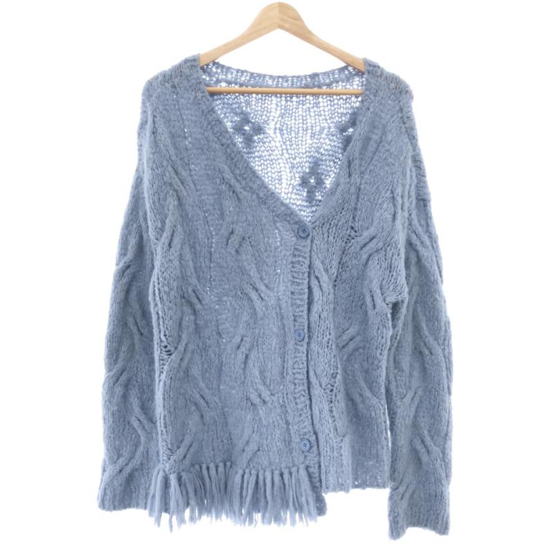 Ameri VINTAGE アメリ ヴィンテージ 2WAY DISTORTION CABLE CARDIGAN ニットカーディガン ブルー系 サイズ：F ITPFESGWJX94 ...