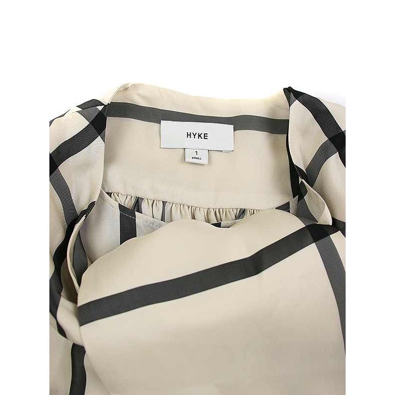 HYKE ハイク 23AW CUPRO CHECK PUSSY BOW DRESS チェックドレス ワンピース ベージュ 1 232-16181 008 ITUYV5G7K1J4 : rc ...