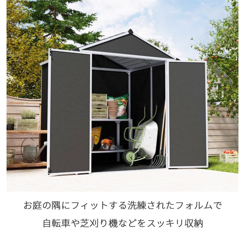 物置 収納庫 横幅185x奥行154cm CANOPIA カノピア ルビコン 6×5 ダークグレー【メーカー直送/代金引換・同梱不可】wfs1 : DEPOS life style - 通販 ...