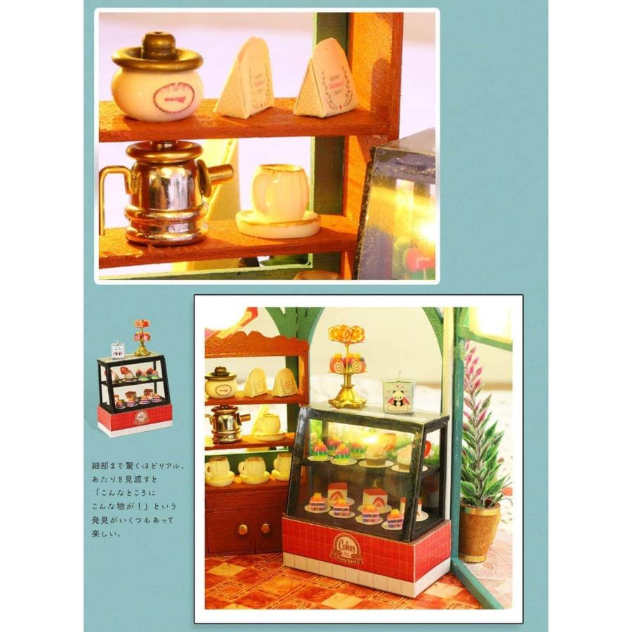 ドールハウス ミニチュア 手作りキット セット1/24 スケール 英語 説明書 花屋さん カフェ フラワー ショップ ビニールハウス 二階建て 円形 グリーン : ドールハウスと雑貨 moin ...
